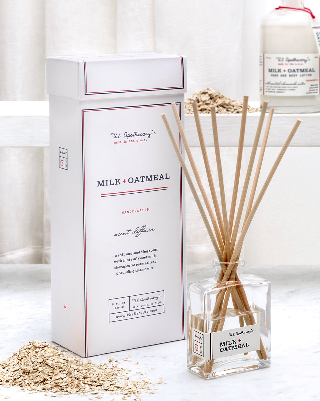 Milk + Oatmeal Scent Diffuser Kit | K. Hall Studio